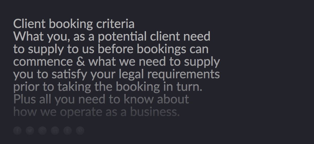 All you need to know when booking us directly